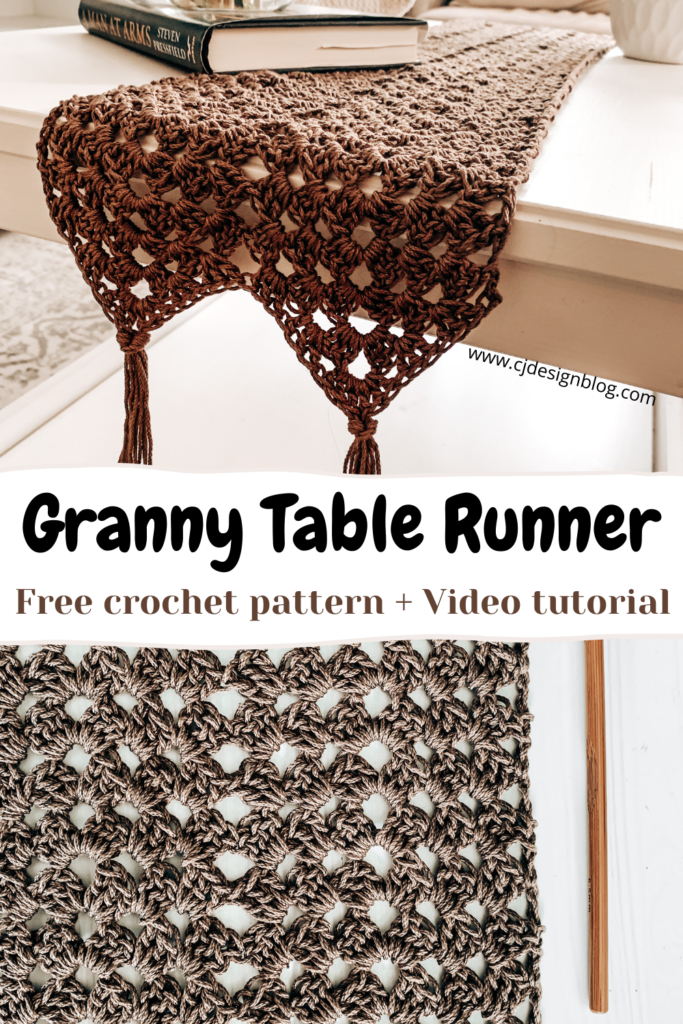 How to Crochet a Stunning Zigzag Granny Stitch Table Runner - CJ Design ...