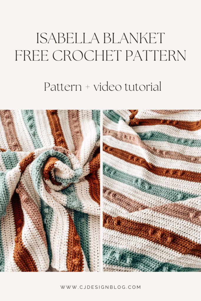 How to crochet the Isabella blanket, beginner-friendly - CJ Design Blog