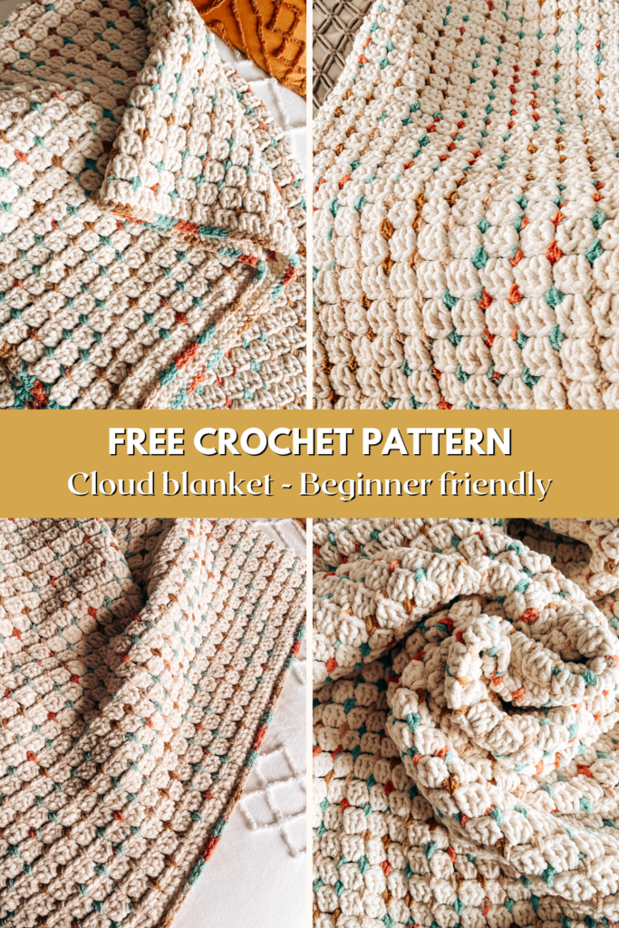 Stunning cloud blanket – Free crochet pattern - CJ Design Blog