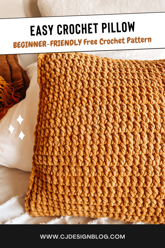 How to crochet a pillow – Beginner-friendly pattern - CJ Design Blog