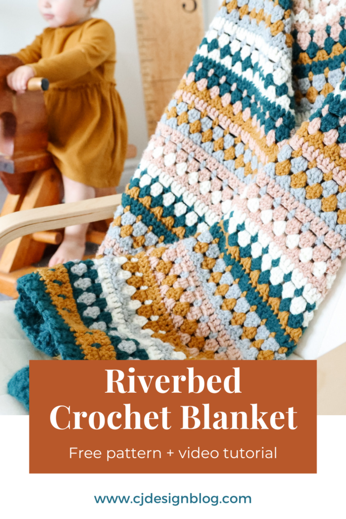 Beautiful Riverbed Blanket: A Free Crochet Pattern for Beginners - CJ Design Blog