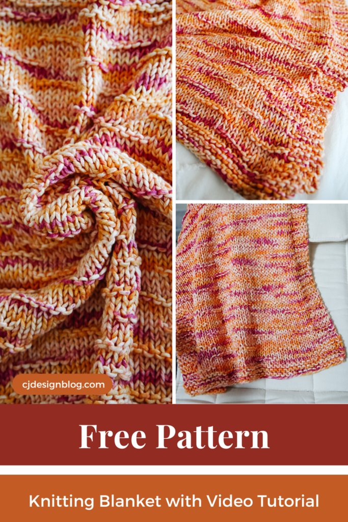 Beautiful Sunrise Blanket: A Free Knitting Pattern For Beginners - CJ ...