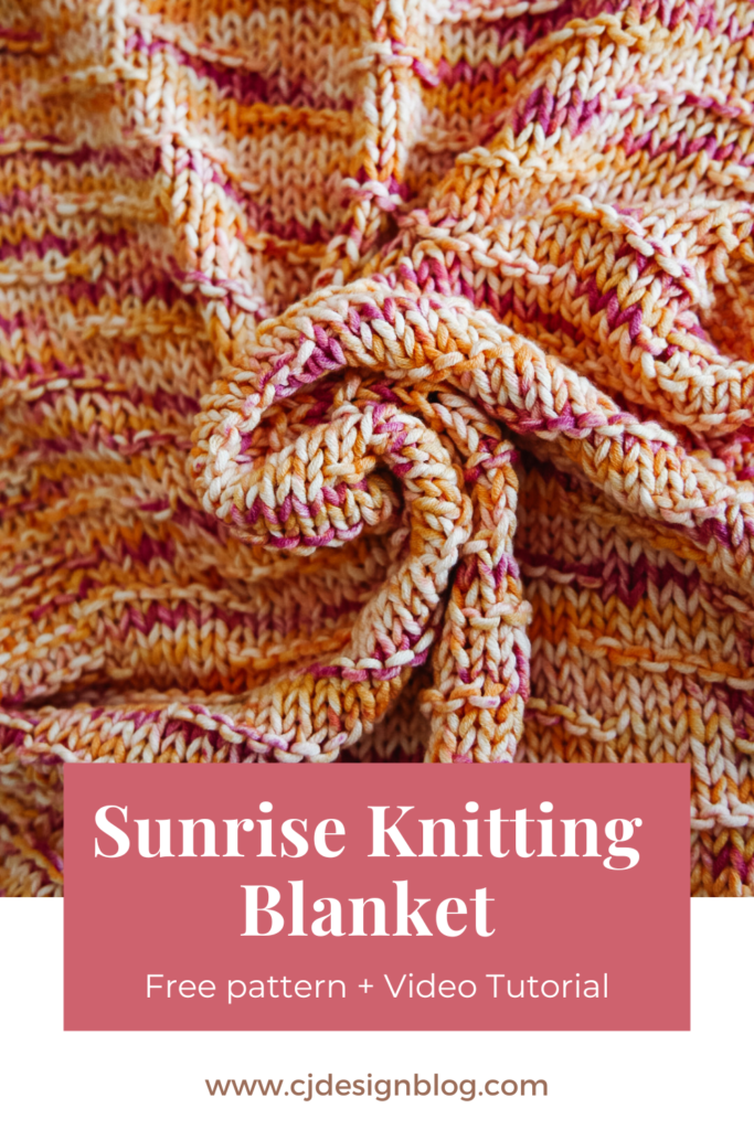 Beautiful Sunrise Blanket: A Free Knitting Pattern For Beginners - CJ ...