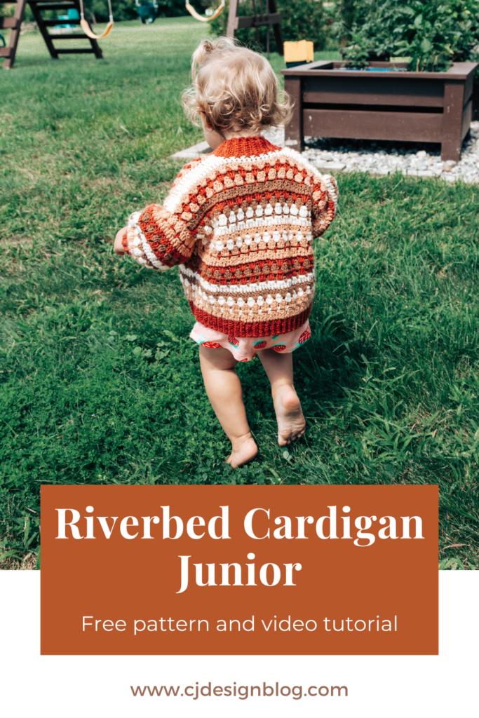 Riverbed Cardigan, Junior: A Free Crochet Pattern And Tutorial - CJ Design Blog