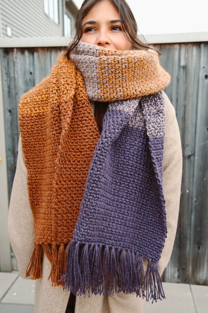 Fun & Modern Blanket Scarf – A Free Crochet Pattern And Video - CJ ...