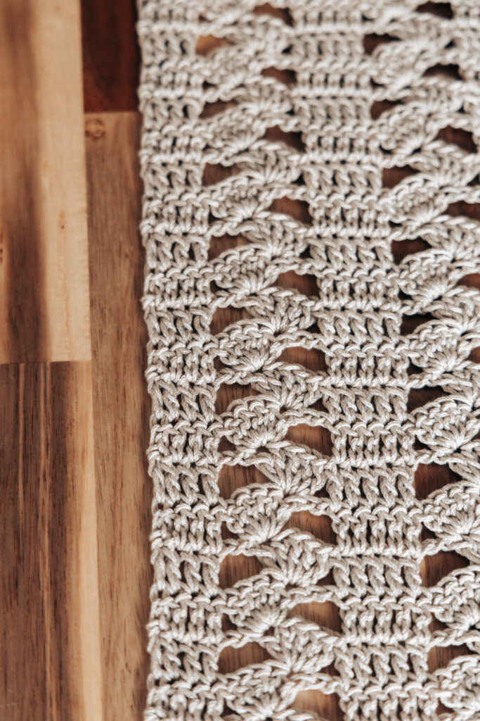How To Crochet An Easy Table Runner – Free Pattern - CJ Design Blog